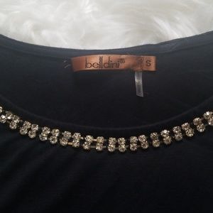 Belldini | Tops | Nwot Belldini Sleeveless Top Black White Studded S ...